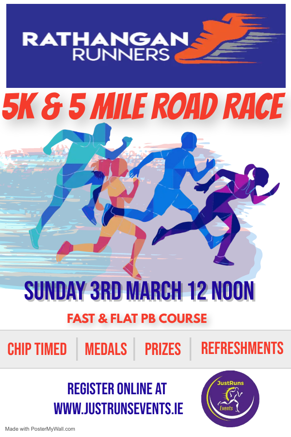 Rathangan Runners 5k & 5 mile Road Race 2024